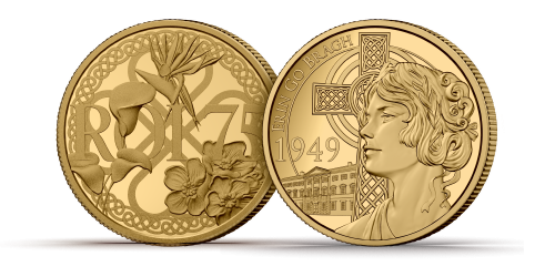 The 75th Anniversary Republic of Ireland Pure 24-carat Gold Layered ...